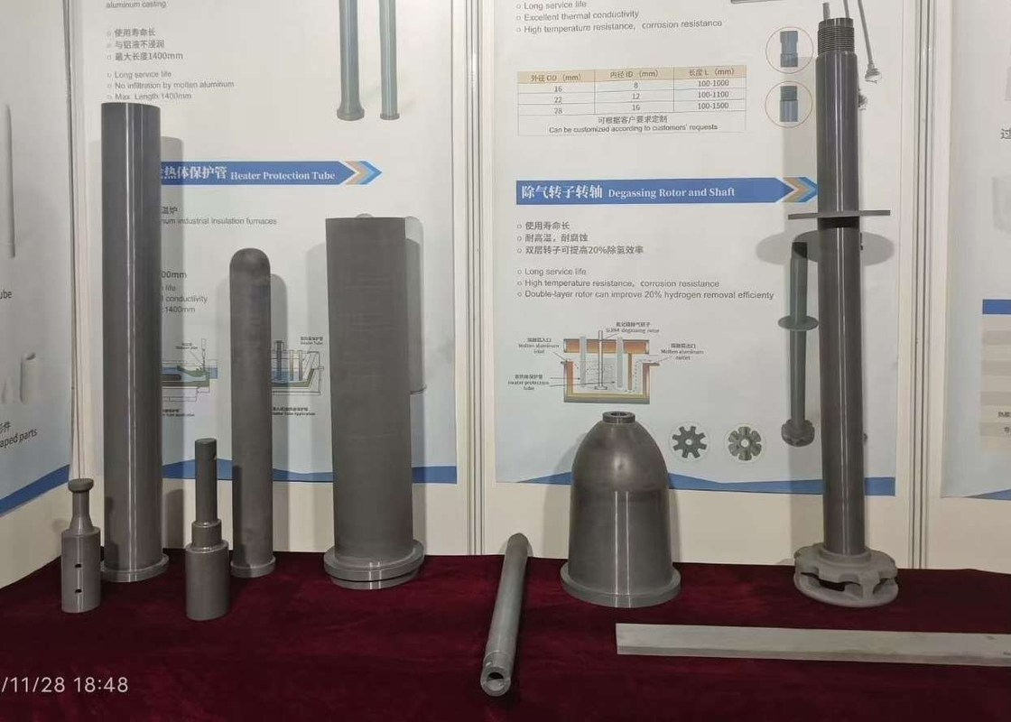 Black Silicon Nitride Ceramics Degassing Rotor And Shafter For Hydrogen ...